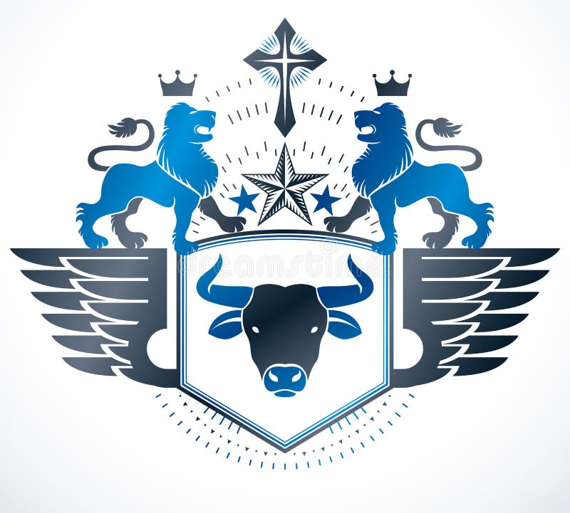 Winged Bull Logo Stock Illustrations – 25 Winged Bull Logo Stock ...