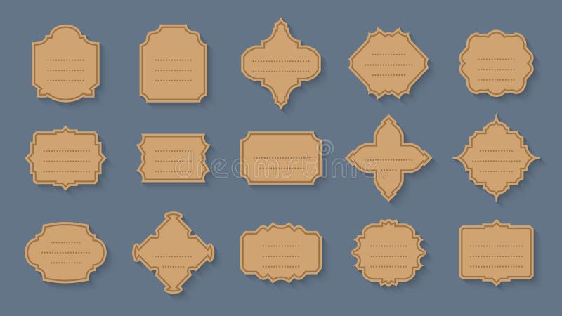 Retro Vintage Labels Craft Tags Sale Vector Set Stock Vector ...