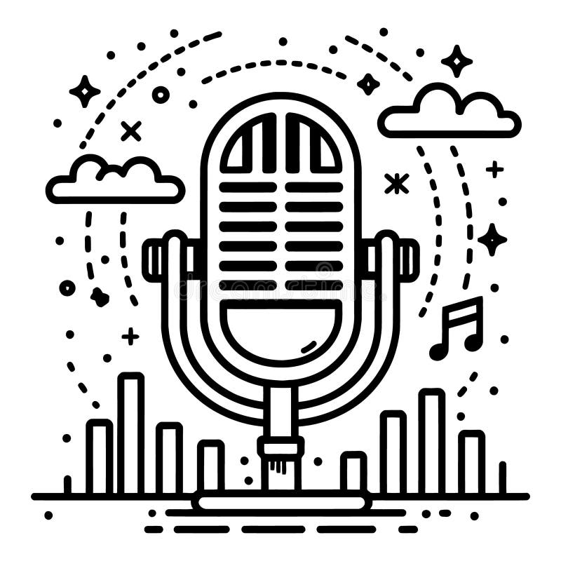 Retro, Vintage Microphone Icon. Vector Illustration. Stock Vector ...