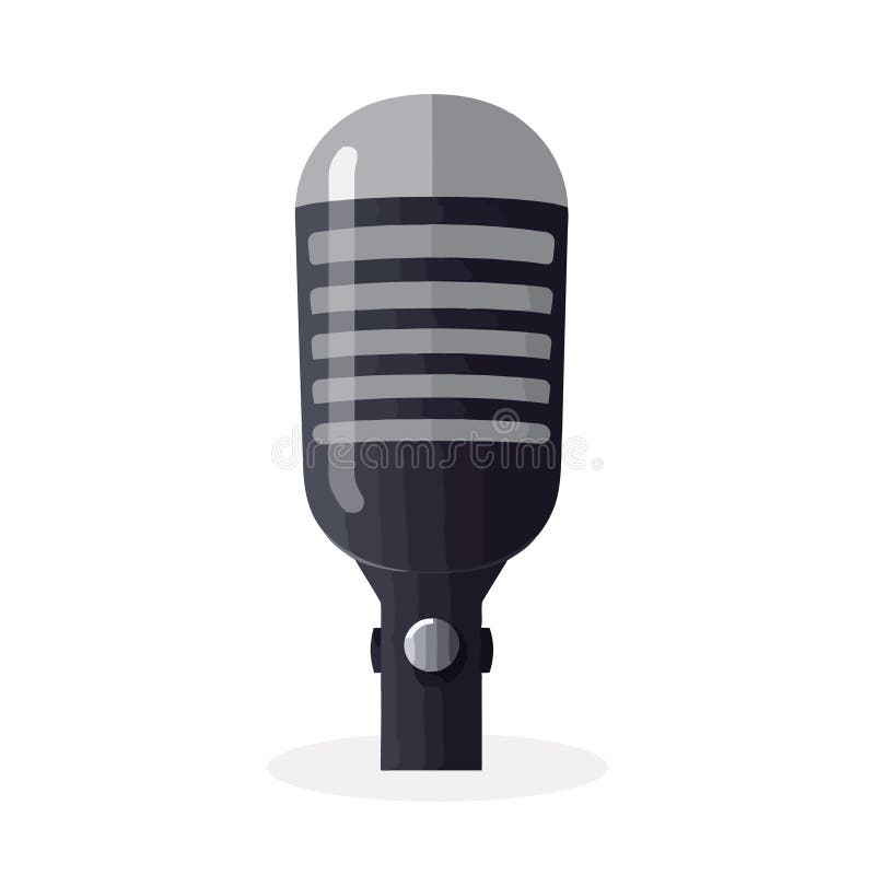 Retro Vintage Microphone. Image of Old Microphone Stock Vector ...