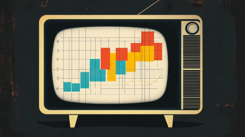 A Retro Vintage Monitor Display with Futuristic Technical Difficulties ...