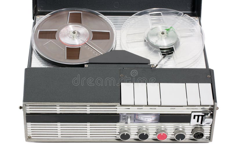 Retro Open Reel Audio Recorder Stock Image - Image of sound, sixties ...