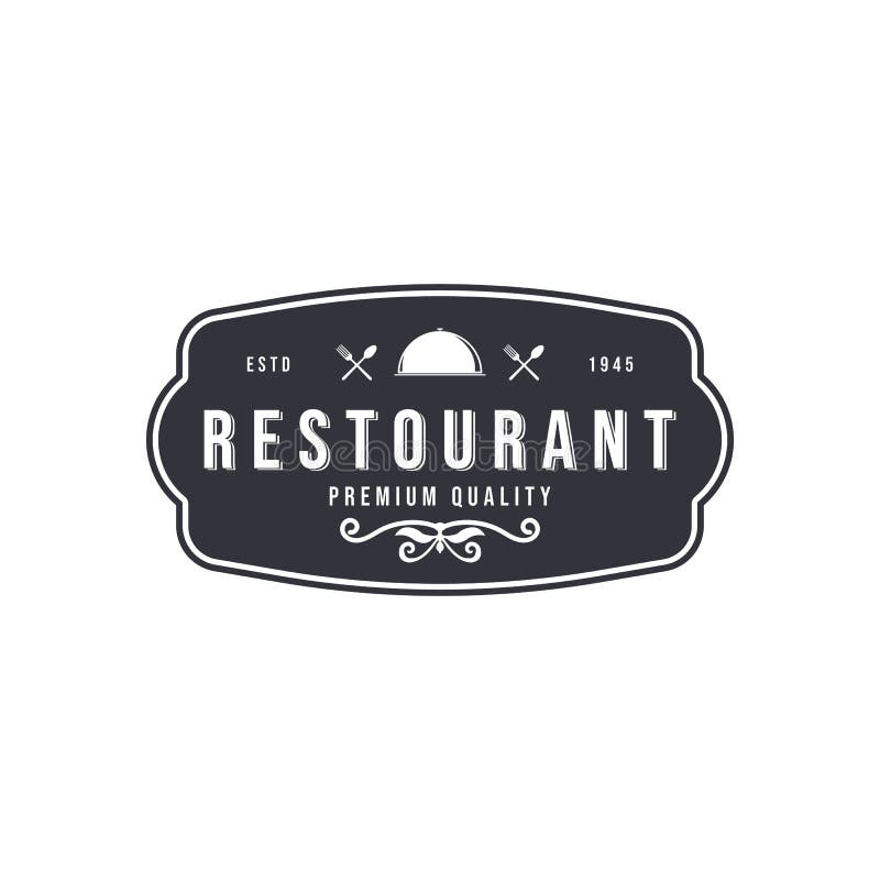 Retro Vintage Restaurant Logo, Vector Illustration Design Stock Vector ...