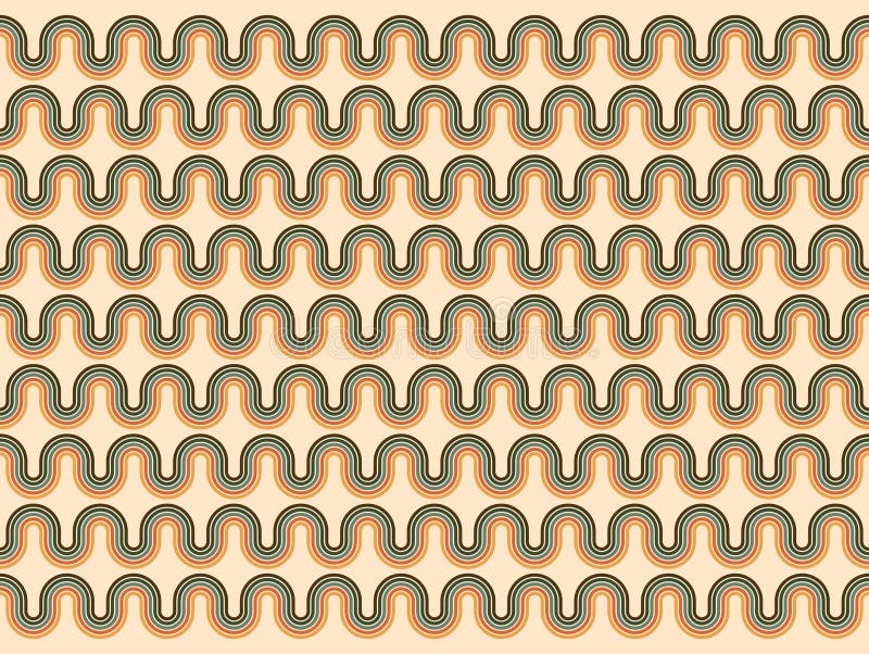 Retro Vintage 60s Style Stripes Background Stock Illustration ...