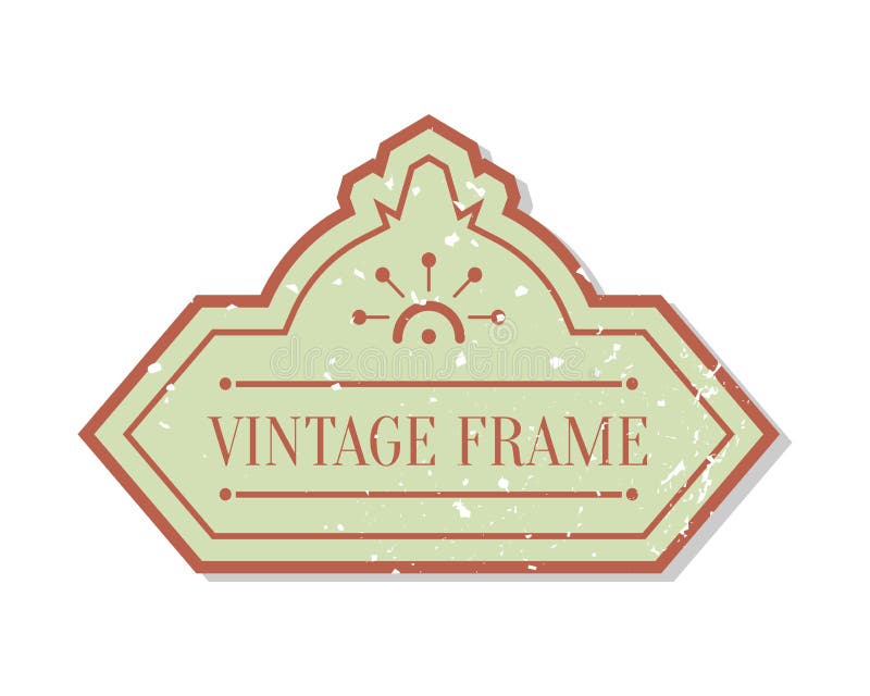 Retro Vintage Single Label Frame Border Vector Stock Vector ...
