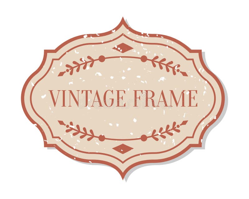 Retro Vintage Single Label Frame Border Vector Stock Vector ...