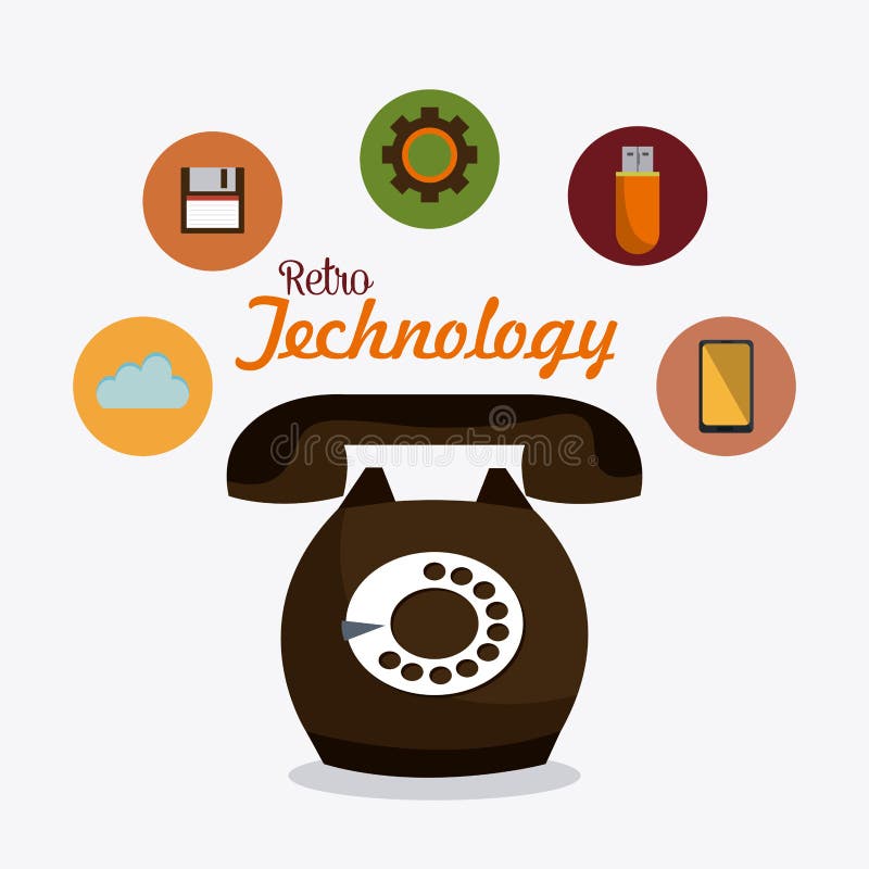 Retro and Vintage Technology Graphic Stock Vector - Illustration of ...