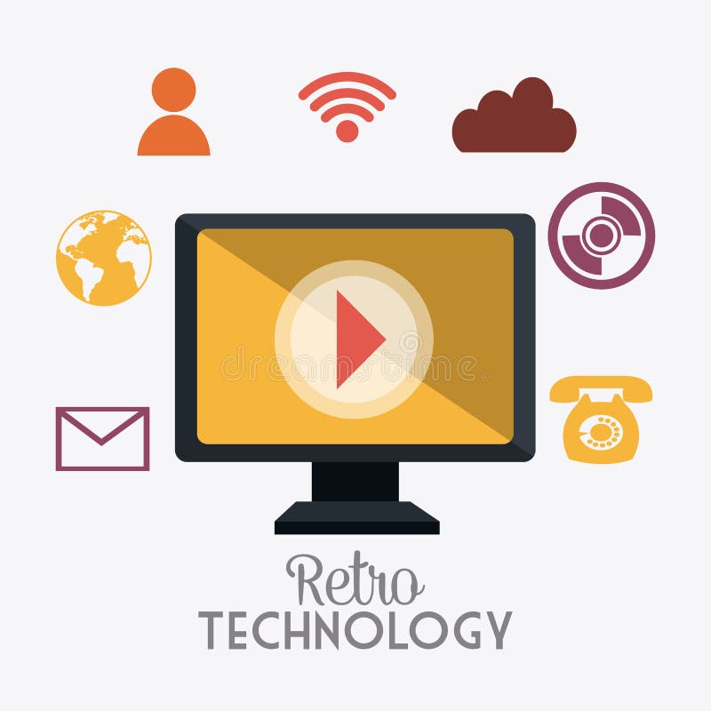 Retro and Vintage Technology Graphic Stock Vector - Illustration of ...