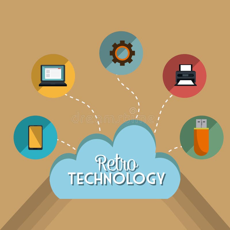 Retro and Vintage Technology Graphic Stock Vector - Illustration of ...