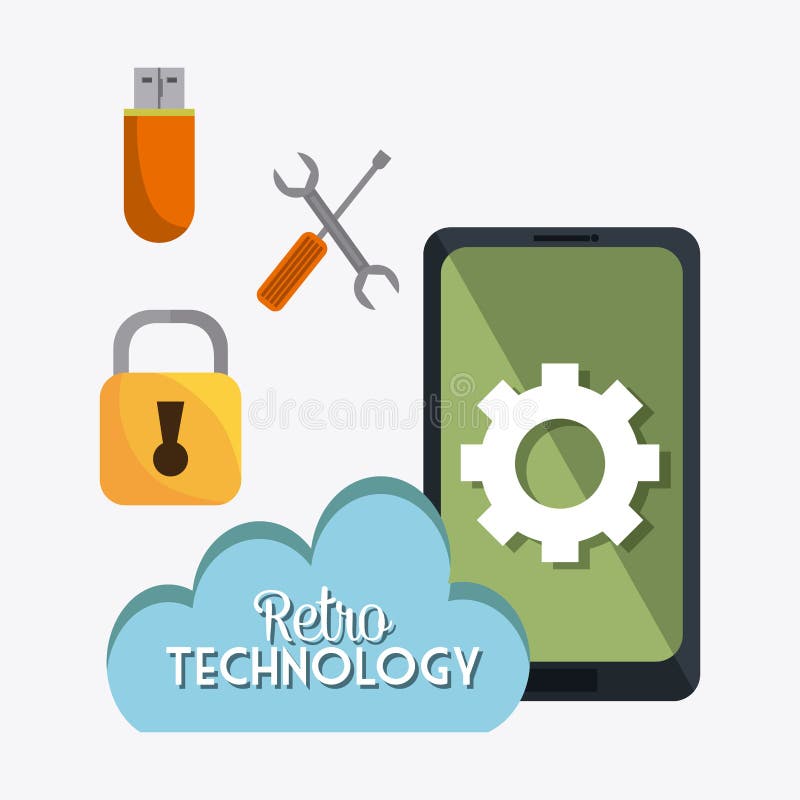 Retro and Vintage Technology Graphic Stock Vector - Illustration of ...