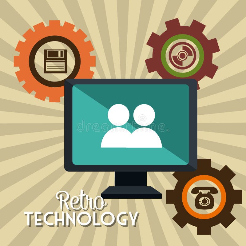 Retro and Vintage Technology Graphic Stock Vector - Illustration of ...