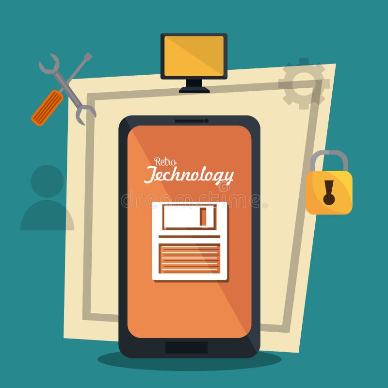 Retro and Vintage Technology Graphic Stock Vector - Illustration of ...