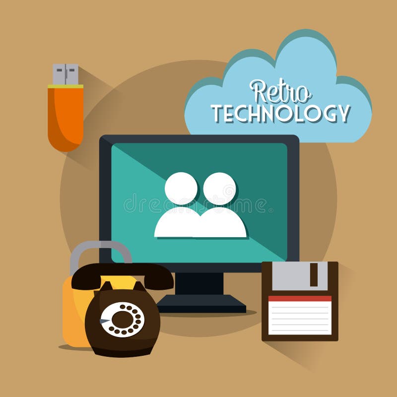 Retro and Vintage Technology Graphic Stock Vector - Illustration of ...