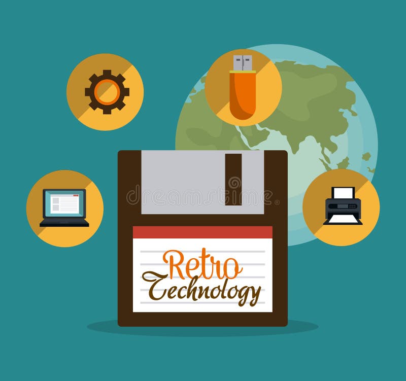 Retro and Vintage Technology Graphic Stock Vector - Illustration of ...