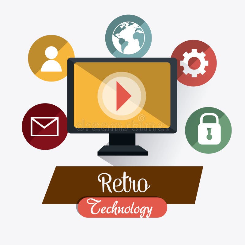 Retro and Vintage Technology Graphic Stock Vector - Illustration of ...