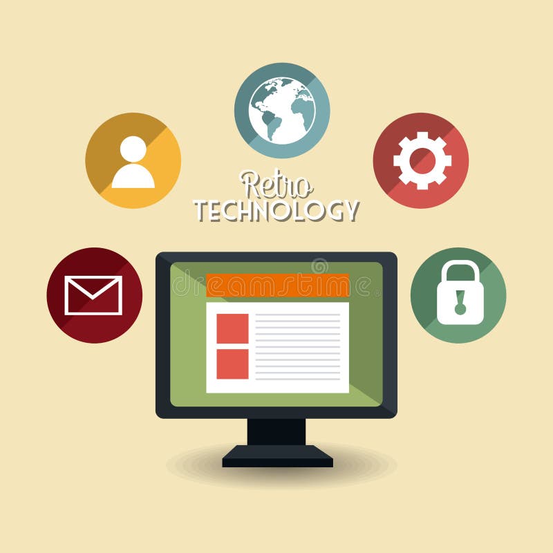 Retro and Vintage Technology Graphic Stock Vector - Illustration of ...