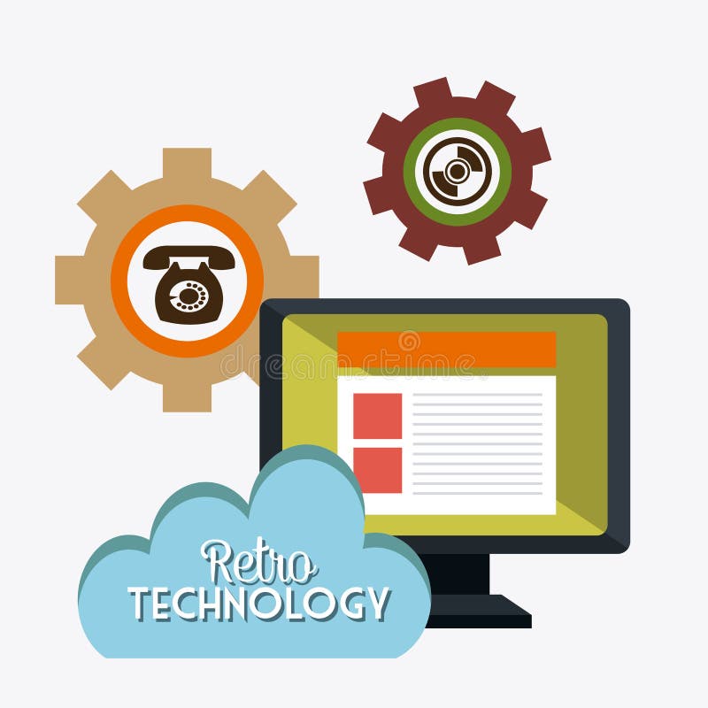 Retro and Vintage Technology Graphic Stock Vector - Illustration of ...