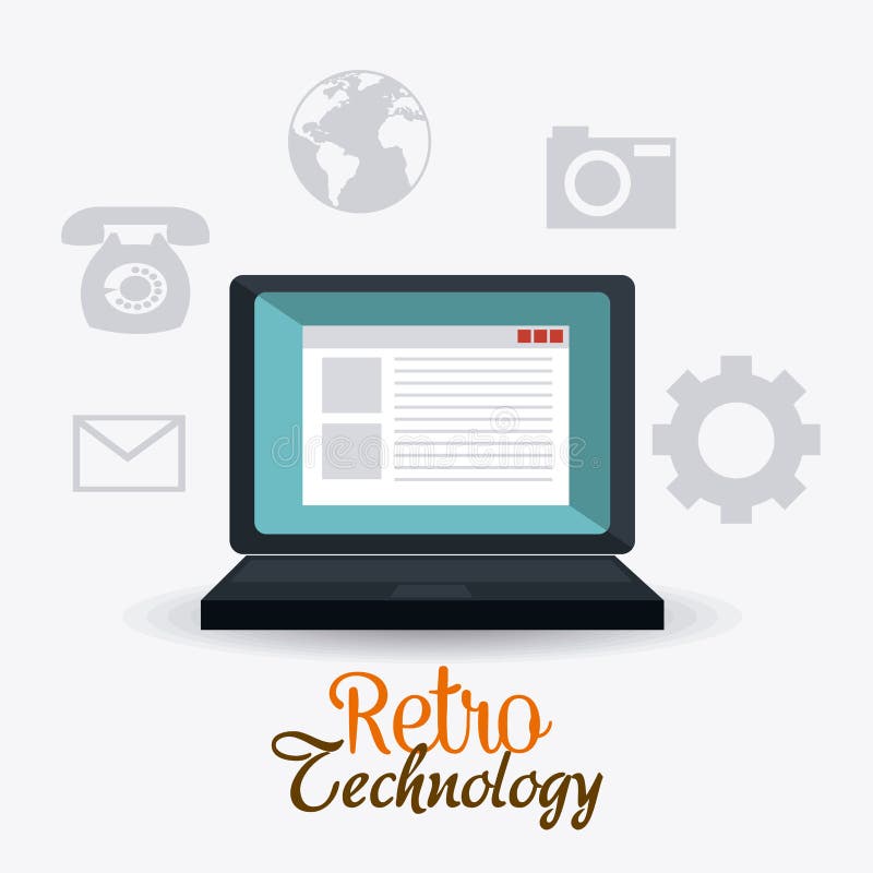 Retro and Vintage Technology Graphic Stock Vector - Illustration of ...