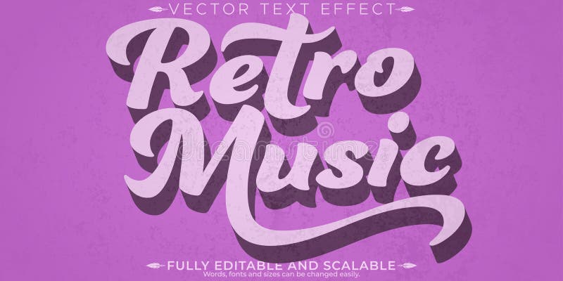 Retro Vintage Text Effect, Editable Nostalgia and Classic Customizable ...