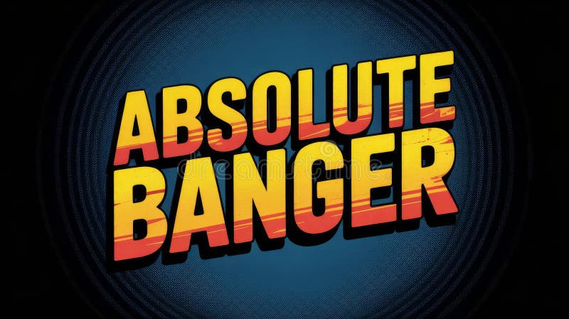 Retro Vintage Typography Design with Bold Yellow and Red Gradient Text ...