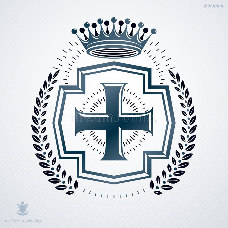 Retro Vintage Vector Design Element, Heraldic Royal Insignia. Stock ...