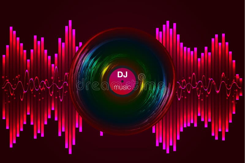 Retro, Vintage Vector Vinyl Record Disc Background Stock Illustration ...