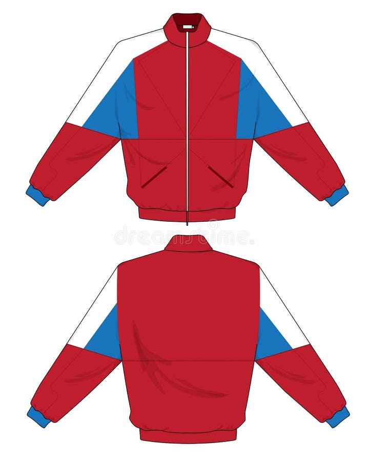Track Jacket Template Stock Illustrations – 776 Track Jacket Template ...