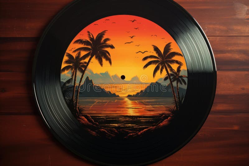 Retro Vinyl Record. Generate AI Stock Photo - Image of isolated, design ...