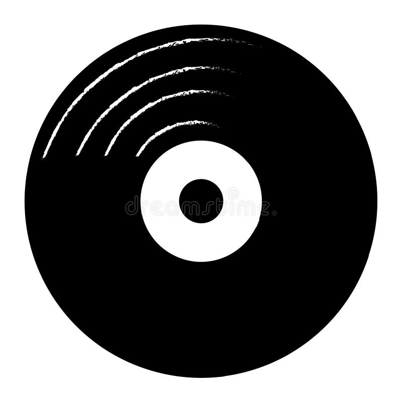 Retro vinyl record icon stock vector. Illustration of object - 182352260