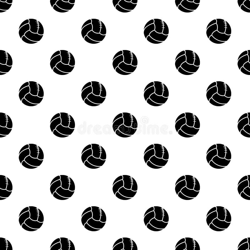 Retro Volleyball Pattern Vector Seamless Stock Vector - Illustration of ...