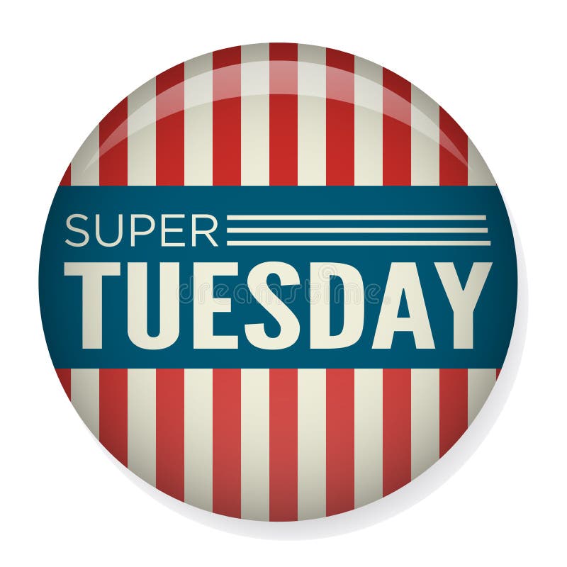 Retro Vote or Election Pin Button - Super Tuesday Stock Vector ...