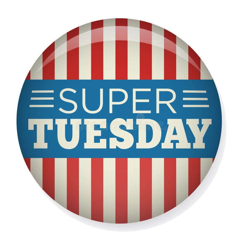 Retro Vote or Election Pin - Super Tuesday Stock Vector - Illustration ...