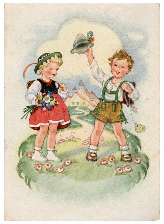 Retro vykort stock illustrationer. Illustration av historia - 23202902