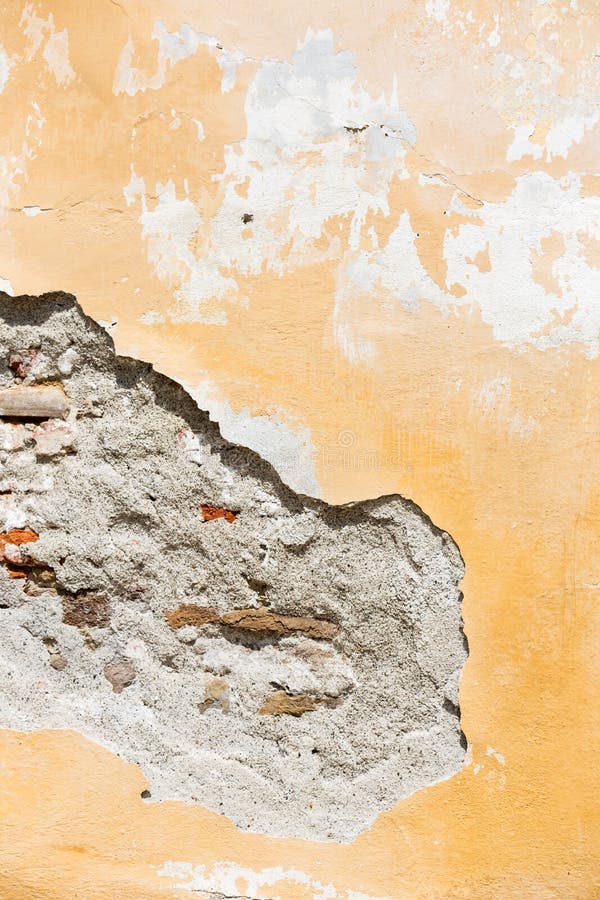 Destroyed Plaster Wall or Cement Brick Wall Texture Grunge Background ...