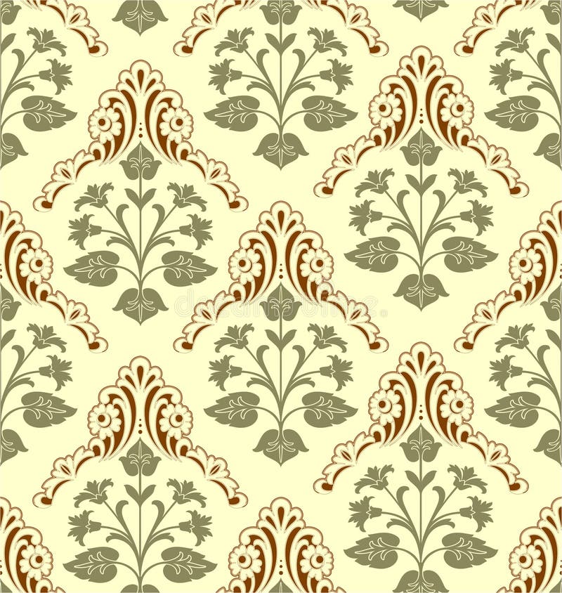 Beautiful Seamless Rococo Pattern Stock Vector - Illustration of ...