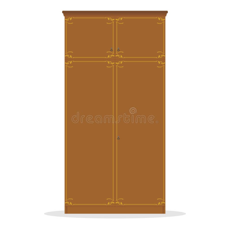 Retro wardrobe stock vector. Illustration of dresser - 95508391