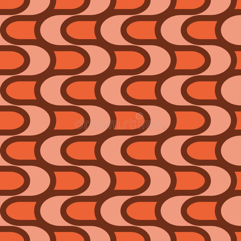 Retro Warm Pattern in Vintage Style of the 60s and 70s Stock Vector ...