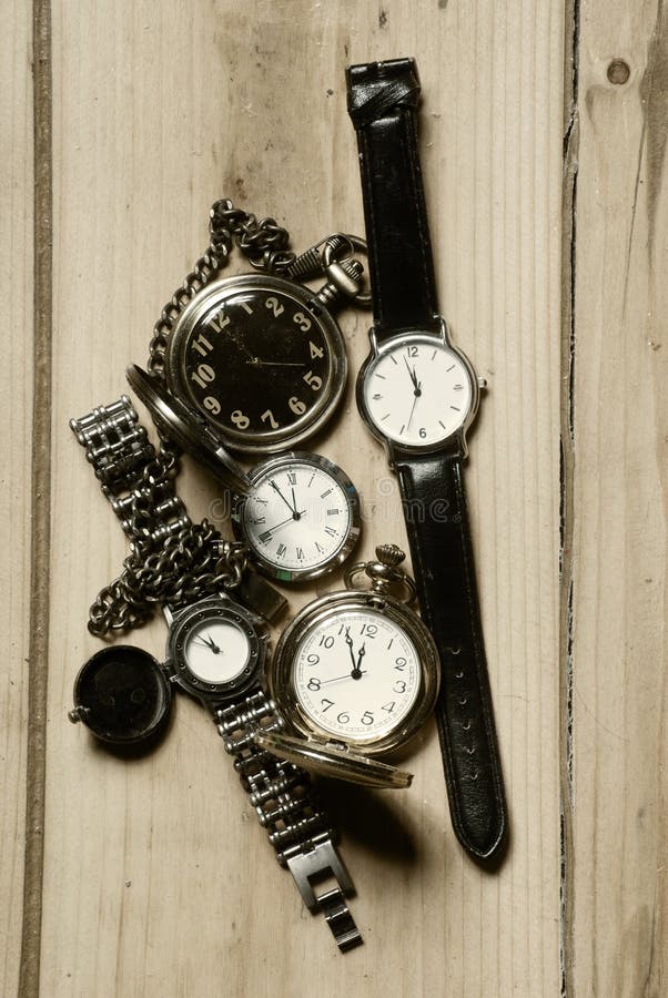 Retro watches stock photo. Image of piece, midnight, sepia - 32071316