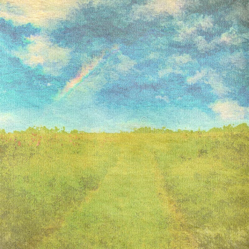 Retro Watercolor Background Stock Image - Image of abstract, land ...