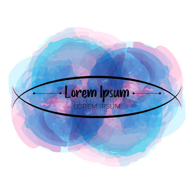 Retro watercolor frame stock vector. Illustration of design - 151735121