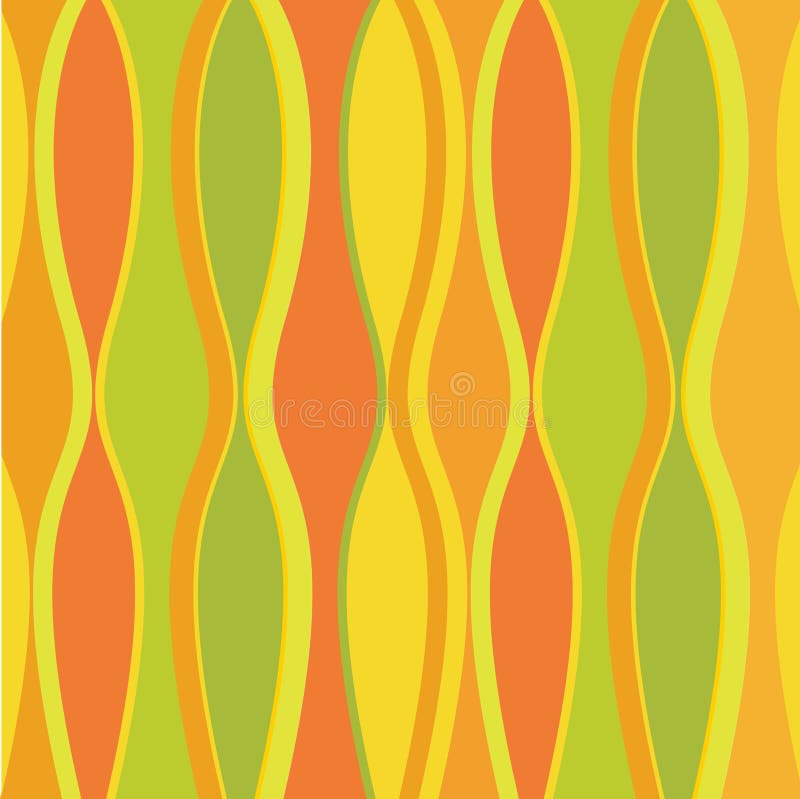 Retro waves stock vector. Illustration of green, orange - 3709842
