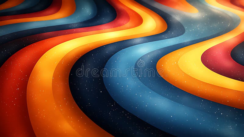 Retro Waves, Abstract Design, Glowing, Background, Texture Stock ...