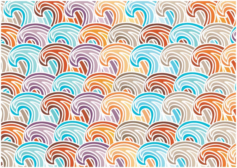 Retro waves stock vector. Illustration of green, orange - 3709842