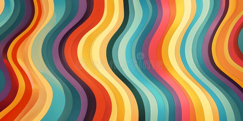 Retro Waves Groovy Poster Background, Groovy Poster Background with ...