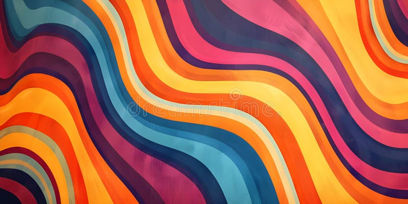 Retro Waves Groovy Poster Background, Groovy Poster Background with ...