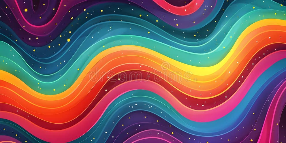 Retro Waves Groovy Poster Background, Groovy Poster Background with ...