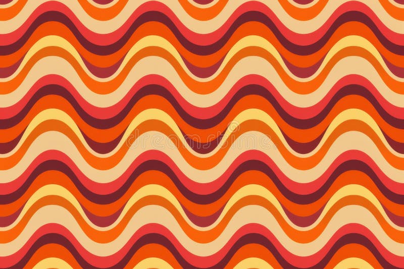 Retro Waves Pattern stock illustration. Illustration of seamless ...