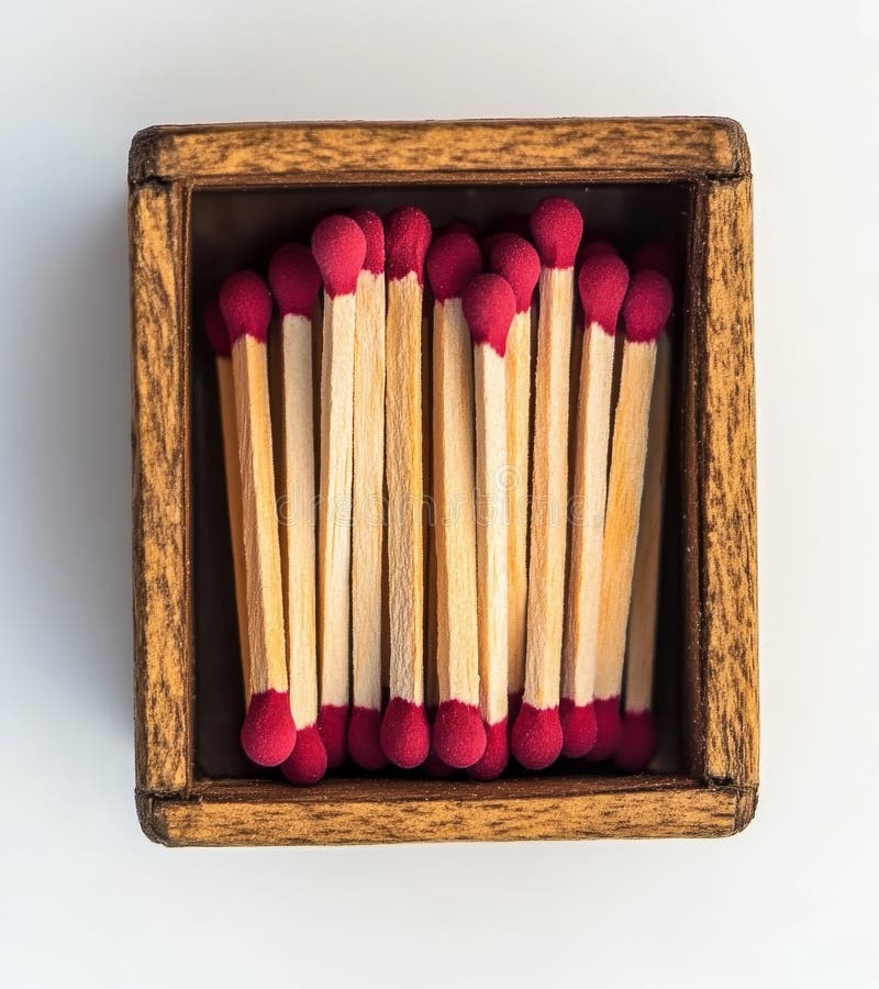 A Retro, Weathered Pack of Matches in a Matchbook, Isolated on a ...