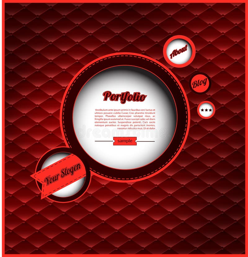 Retro web design template stock illustration. Illustration of commerce ...