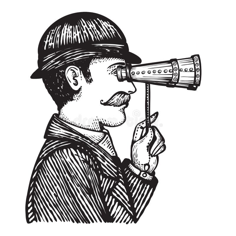 Retro Web Hacker Man Concept Stock Vector - Illustration of colonist ...